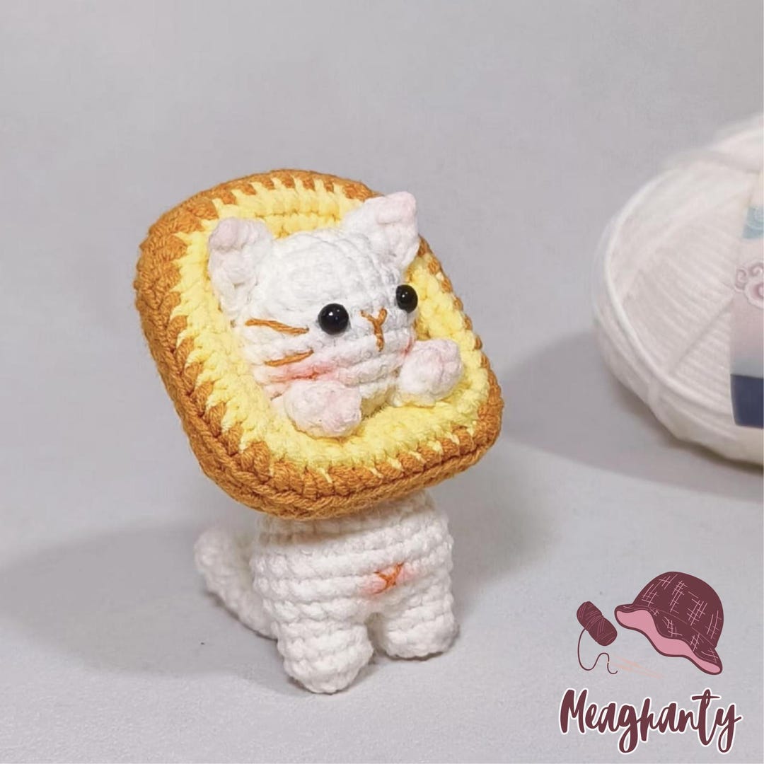 Easy Crochet Mini Bread Cat PDF Pattern - Loaf Cat Crochet Amigurumi ...