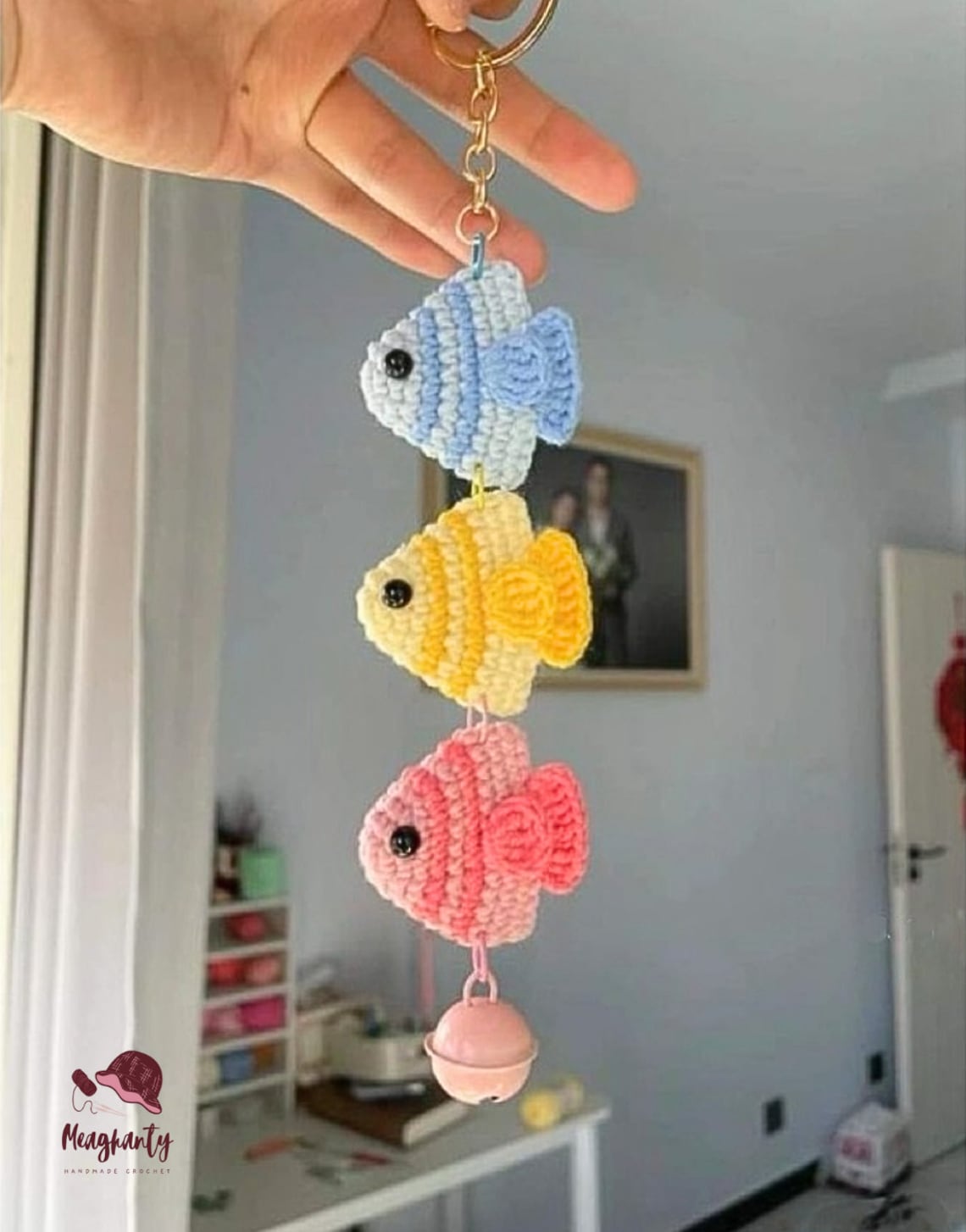 Amigurumi PATTERN: Crochet Little Fish Keychain Pattern, Amigurumi Fish ...