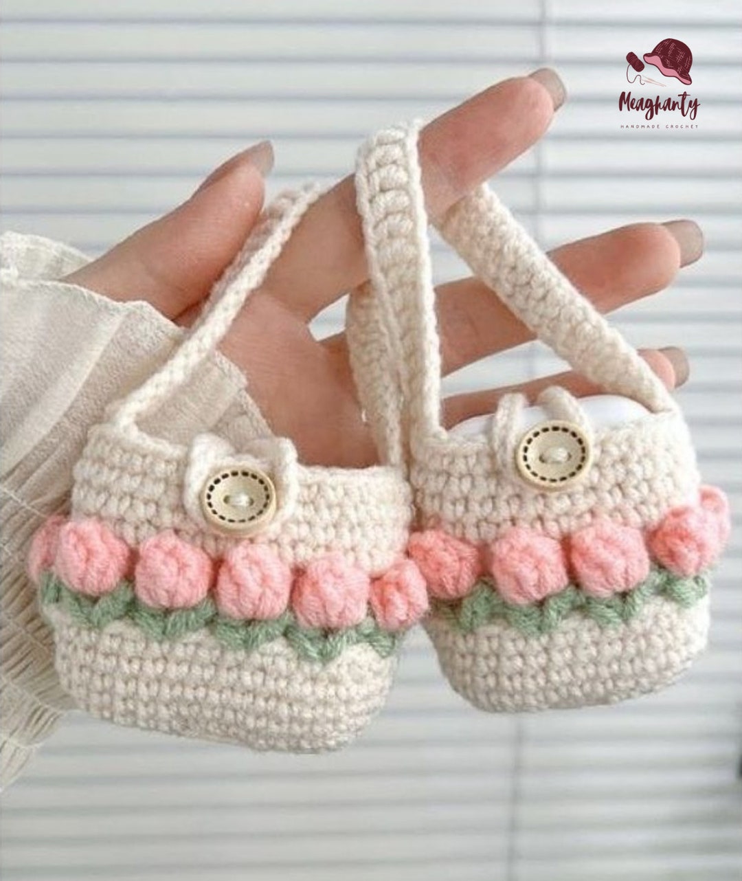 PATTERN ONLY: Crochet Flower Bag, Small Pouch Crochet Pattern, Tulip ...