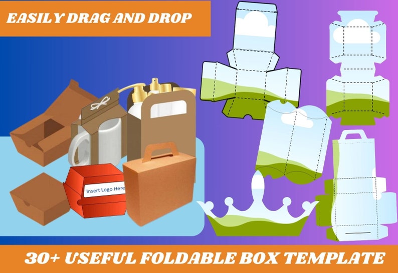 30+ Useful Foldable Box Template - Etsy