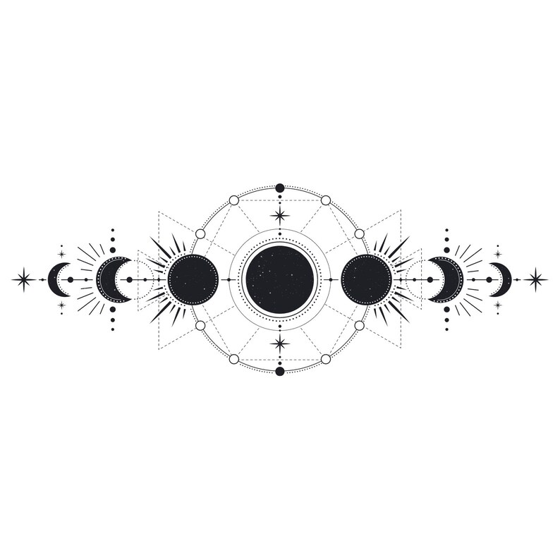 Celestial SVG Bundle Download Moon and Stars Clipart PNG Instant ...