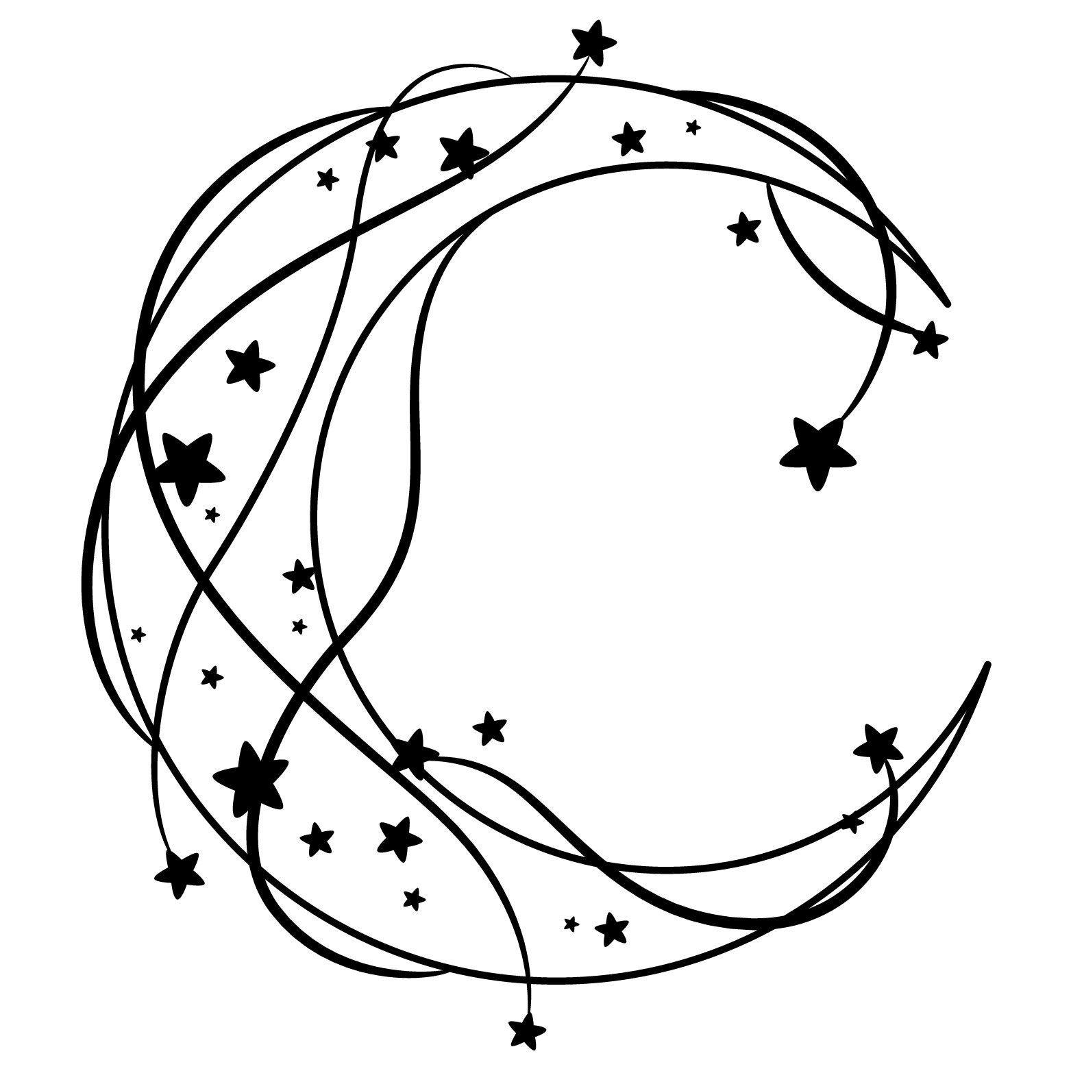 Celestial SVG Bundle Download Moon and Stars Clipart PNG Instant ...