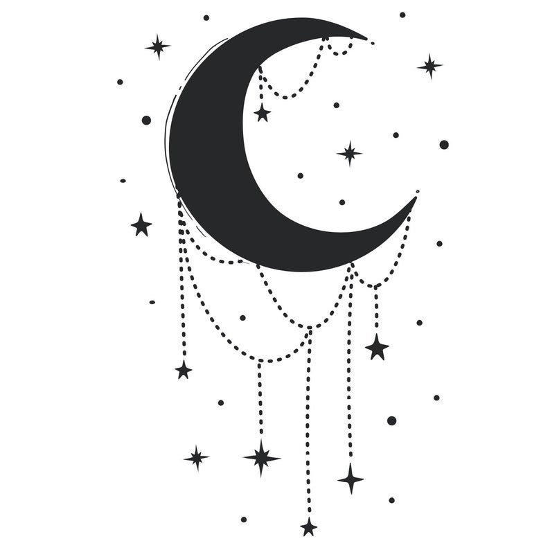 Celestial SVG Bundle Download Moon and Stars Clipart PNG Instant ...