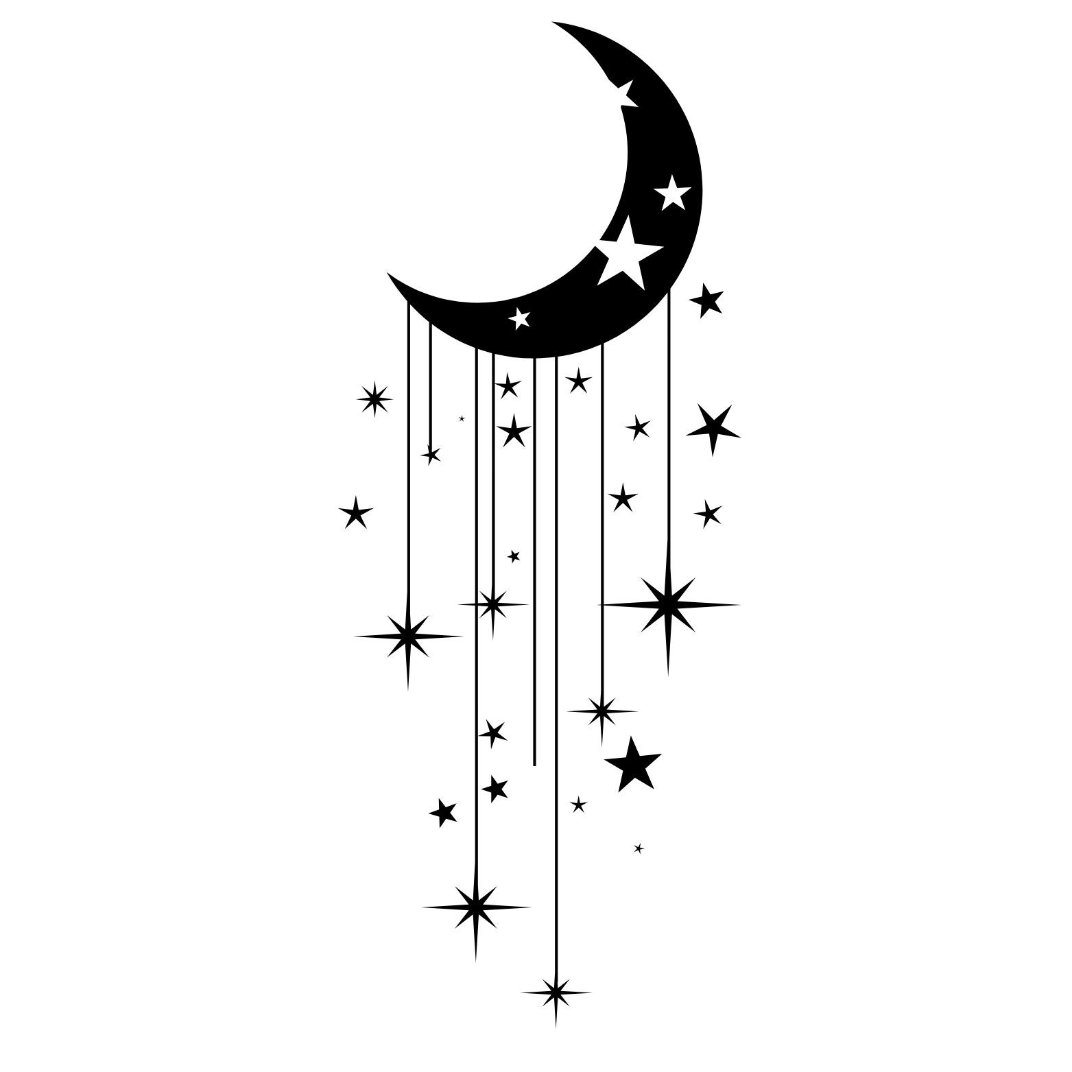 Celestial SVG Bundle Download Moon and Stars Clipart PNG Instant ...