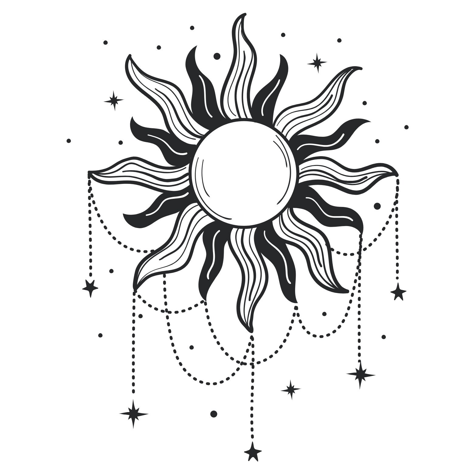Celestial SVG Bundle Download Moon and Stars Clipart PNG Instant ...