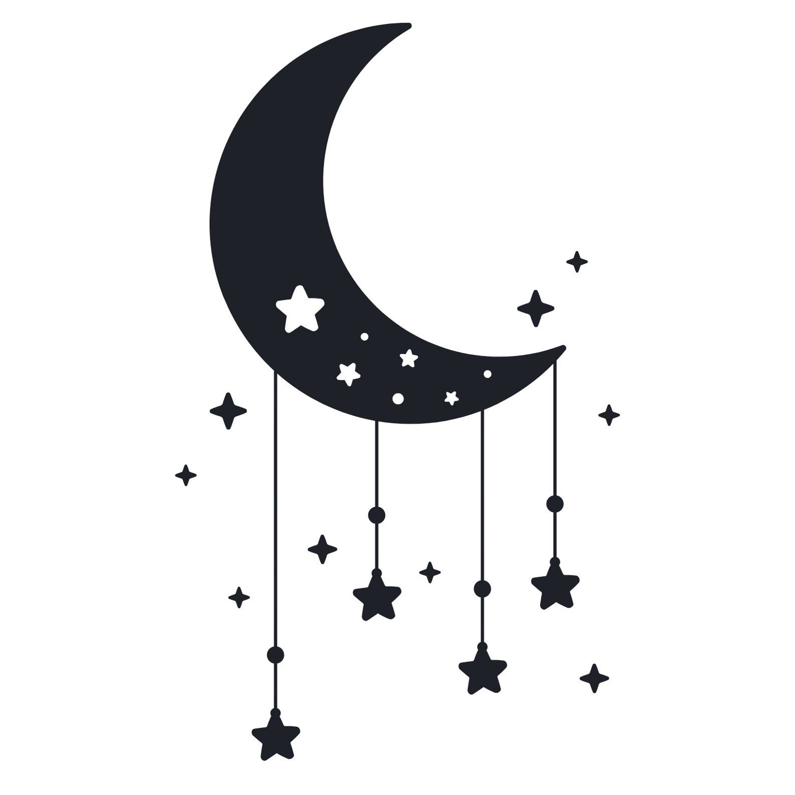 Celestial SVG Bundle Download Moon and Stars Clipart PNG Instant ...