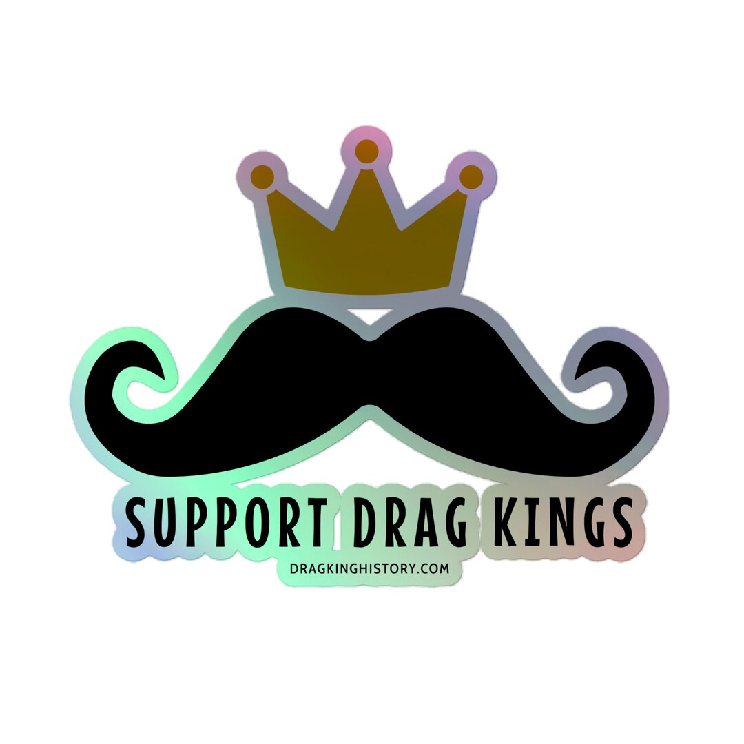 Drag King History Mustache Holographic Stickers - Etsy