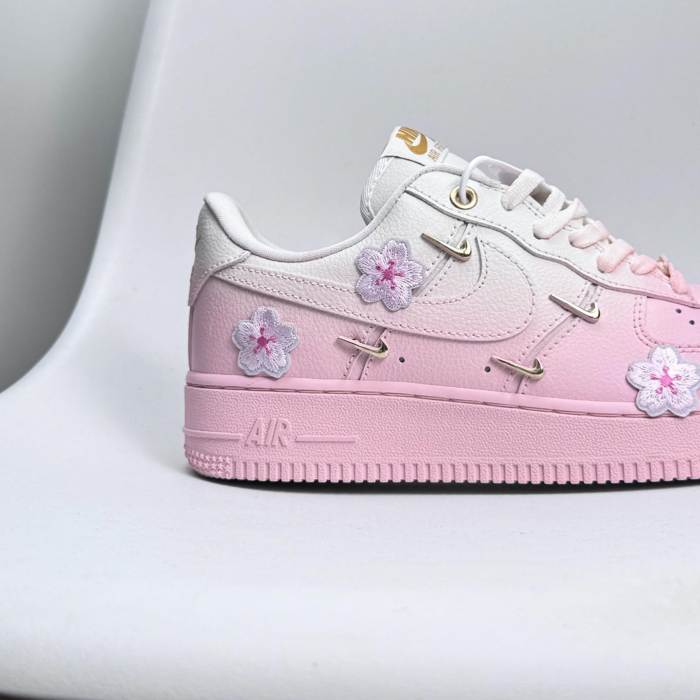 Custom AF1 Sneakers, Custom Air Force 1 Shoes, Handmade, Pink Drop ...