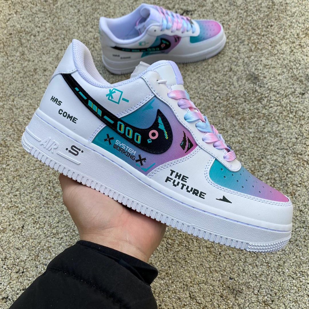 Custom AF1 Sneakers, Custom Air Force 1 Shoes,handmade ,cyberpunk ...
