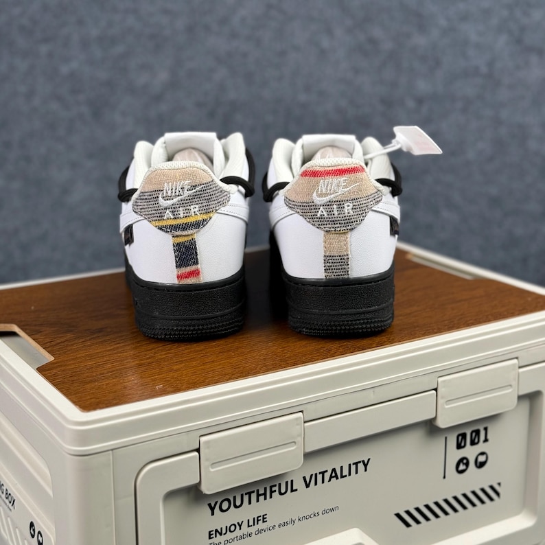 Custom Nike Air Force 1 Patchwork Denim Sneakers | Handmade Fabric AF1 ...