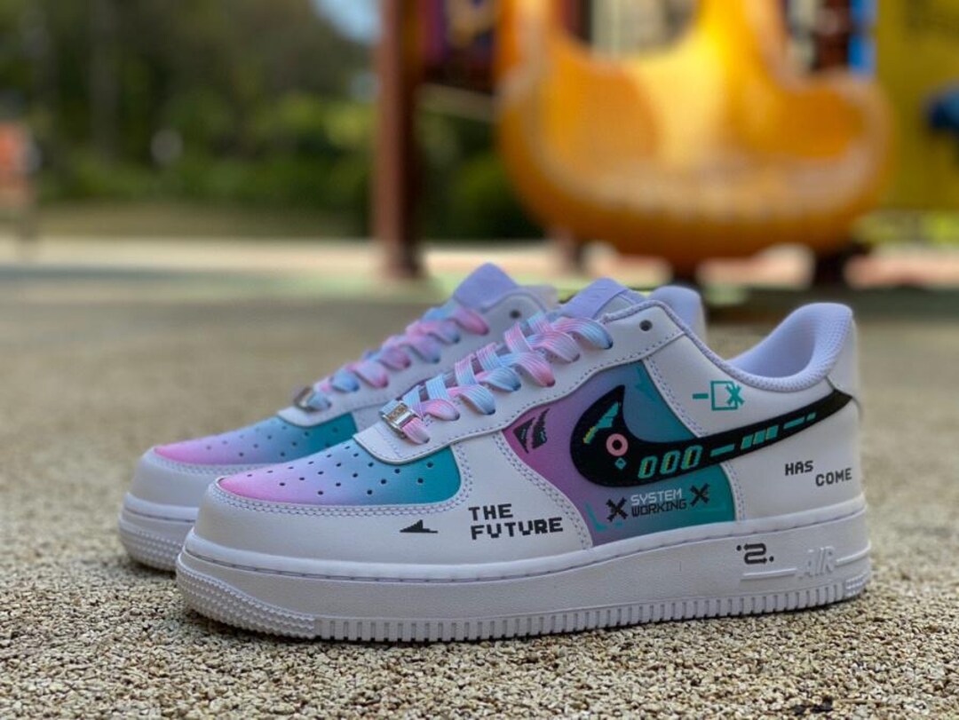 Custom AF1 Sneakers, Custom Air Force 1 Shoes,handmade ,cyberpunk ...