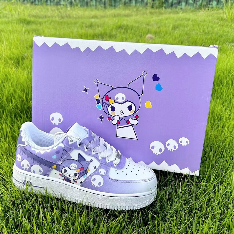 Custom Sneakers, Custom Shoes, Hand-painted Sneakers, Kuromi Anime ...