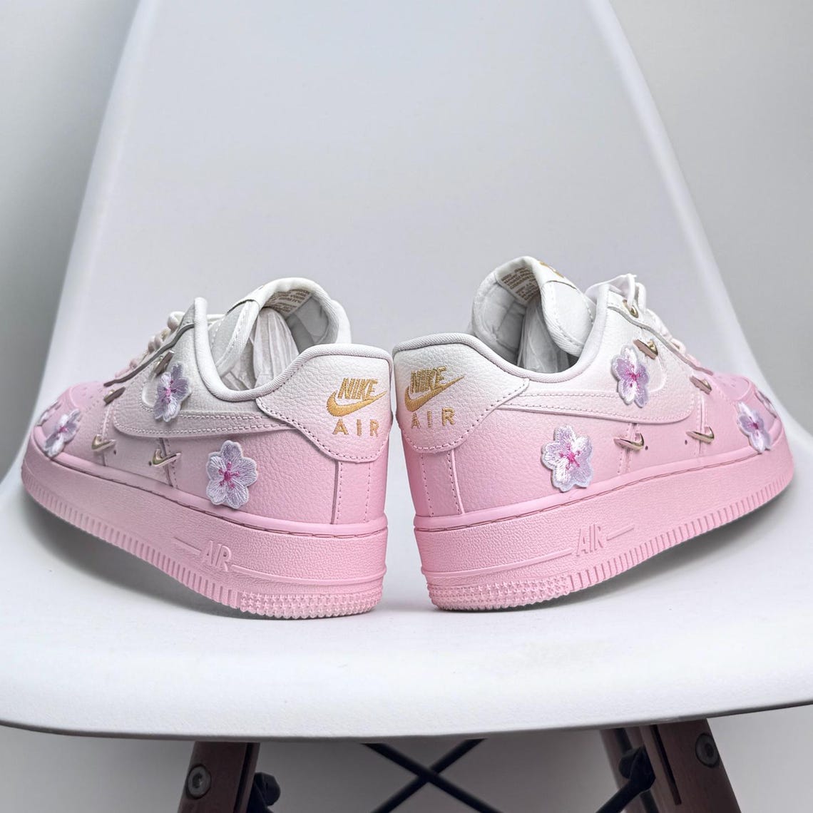 Custom AF1 Sneakers, Custom Air Force 1 Shoes, Handmade, Pink Drop ...