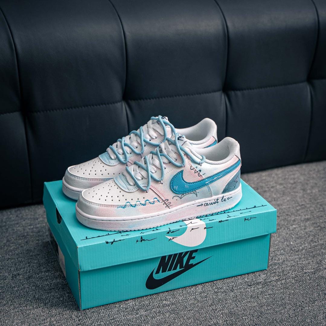 Custom Sneakers, Custom Court Vision 1 Low Shoes, Late Summer, Colorful ...