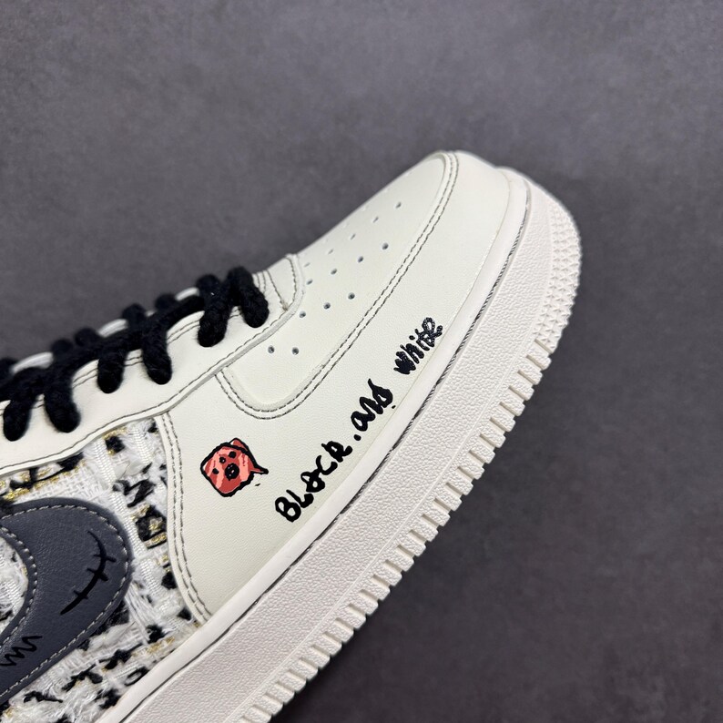 Custom AF1 Sneakers, Custom Air Force 1 Shoes, Handmade, Graffiti Cat ...
