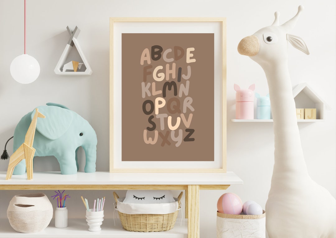 Alphabet Digital Poster Digital Download, Nursery Wall Decor, Baby Room ...