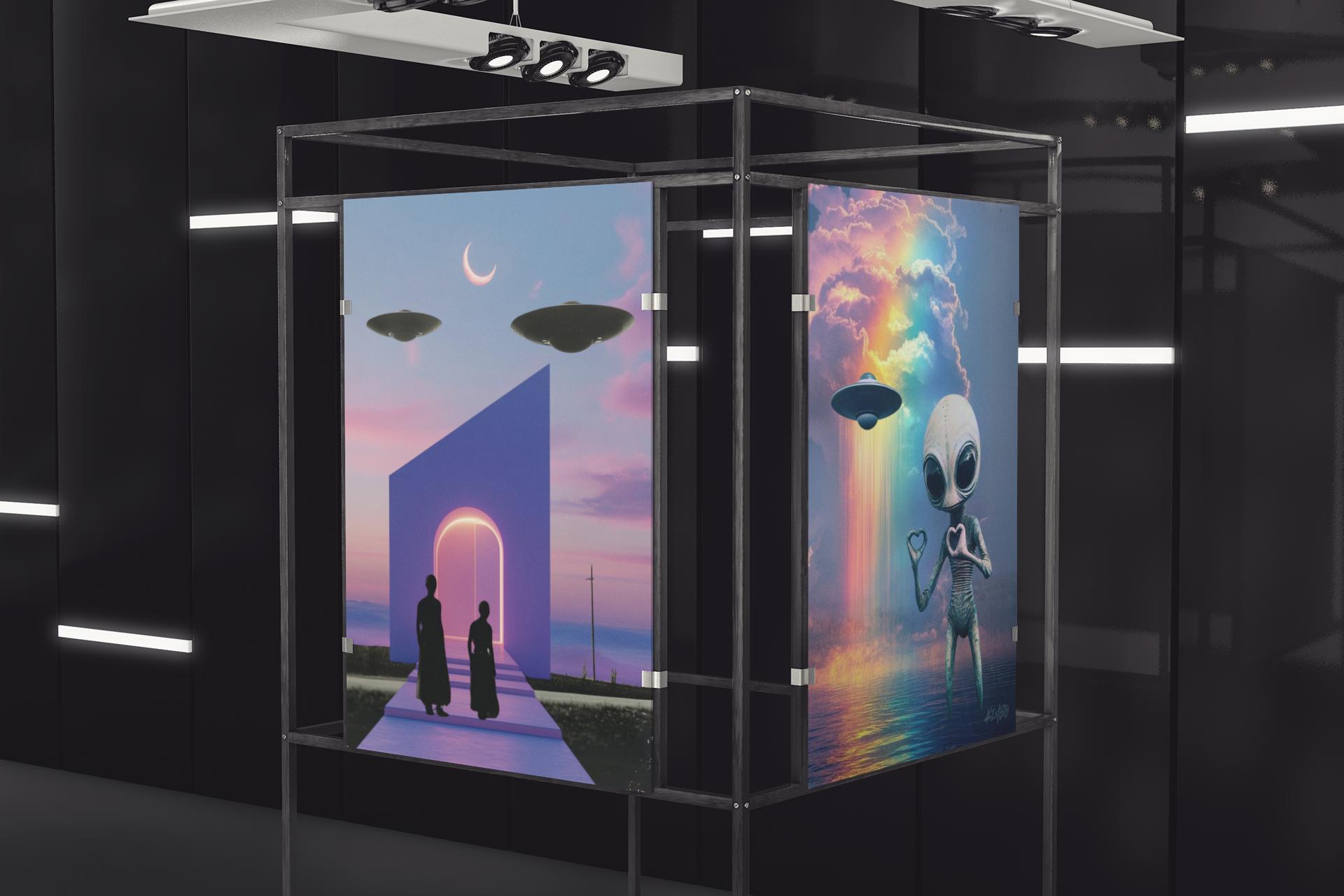 UFO Poster | Dreamcore | Retro Futurism | Alien Art | UFO Art ...