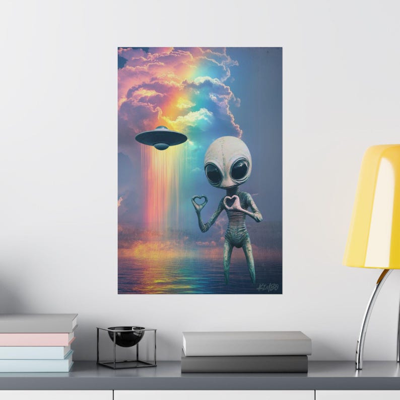Weirdcore Funny Alien Art Poster | Retro Futurism | Dreamcore Retro ...