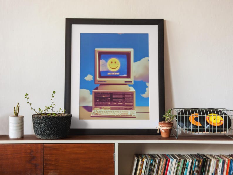 Webcore Cybercore Wall Art | Frutiger Aero Retro Computer Art - Etsy