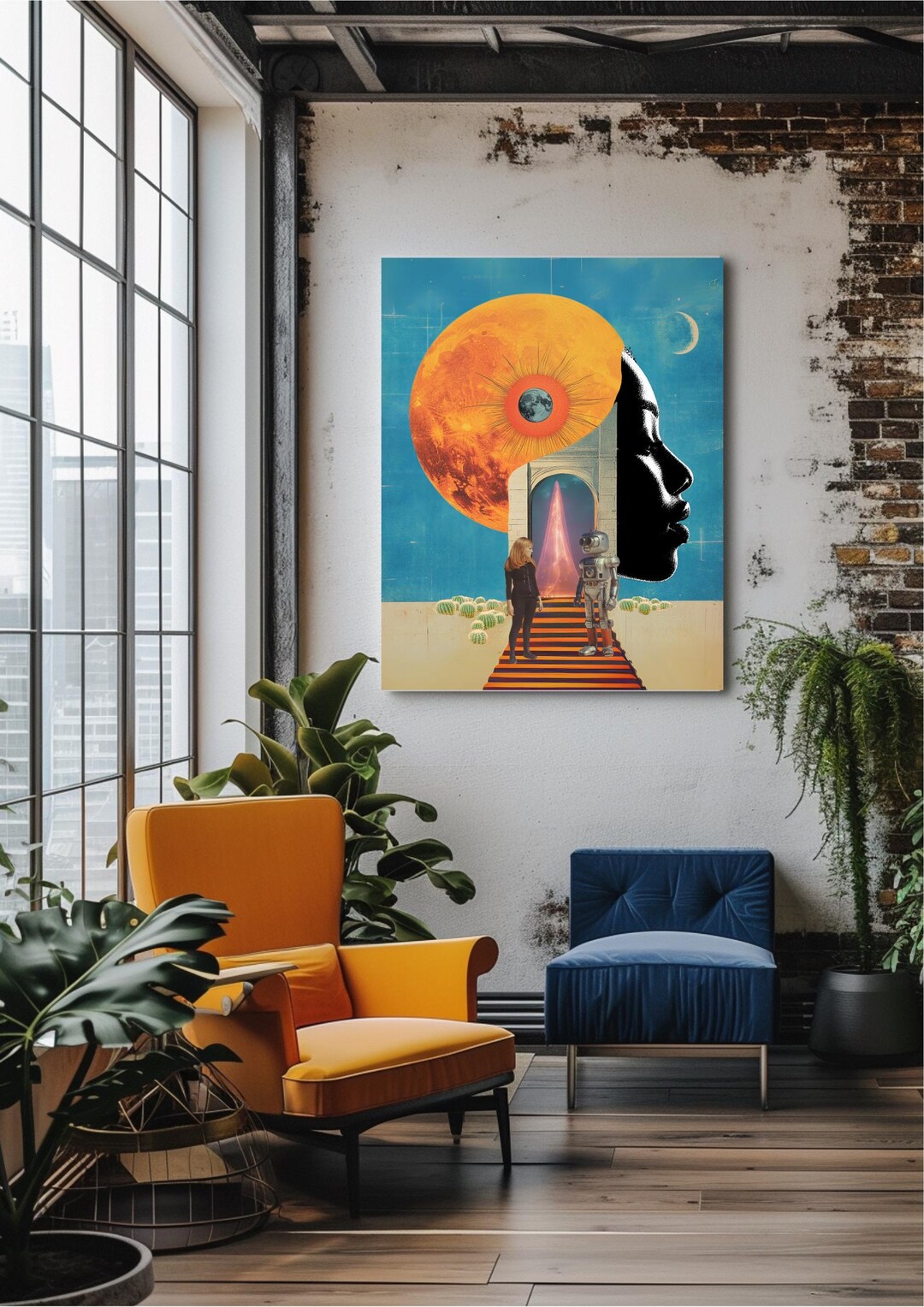 Retro Futurism Art | Weirdcore | Surreal | Robot | Black Art | Desert ...