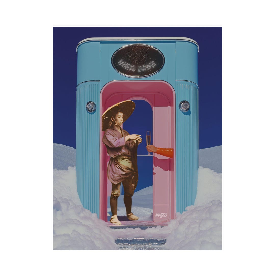 Going Down | Weirdcore | Weird Art | Retro Art | Bar Cart Art | Fun Bar ...