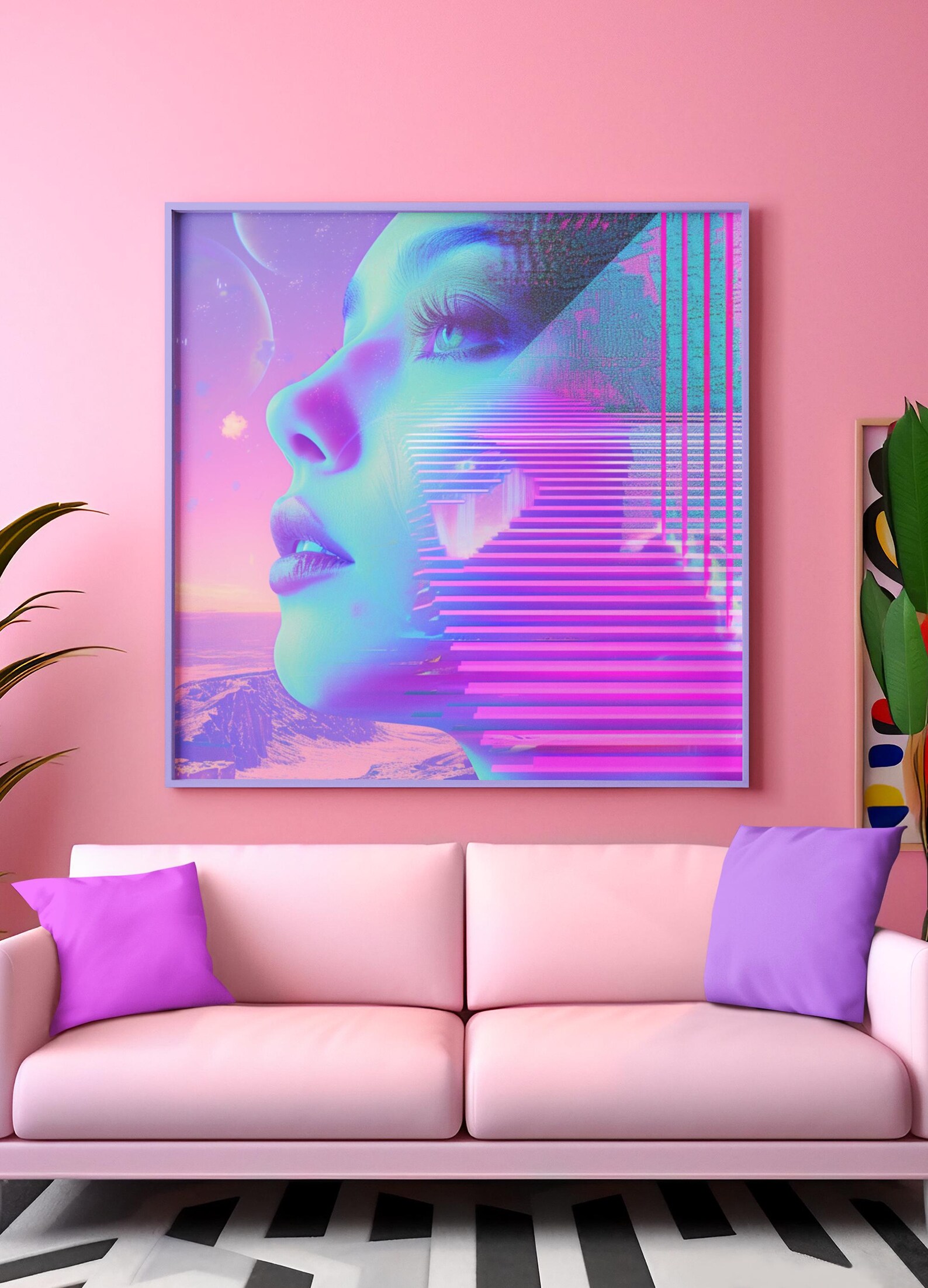 Vaporwave Girl | Cybercore | Webcore | Y2K Room Decor | Y2K Futurism ...