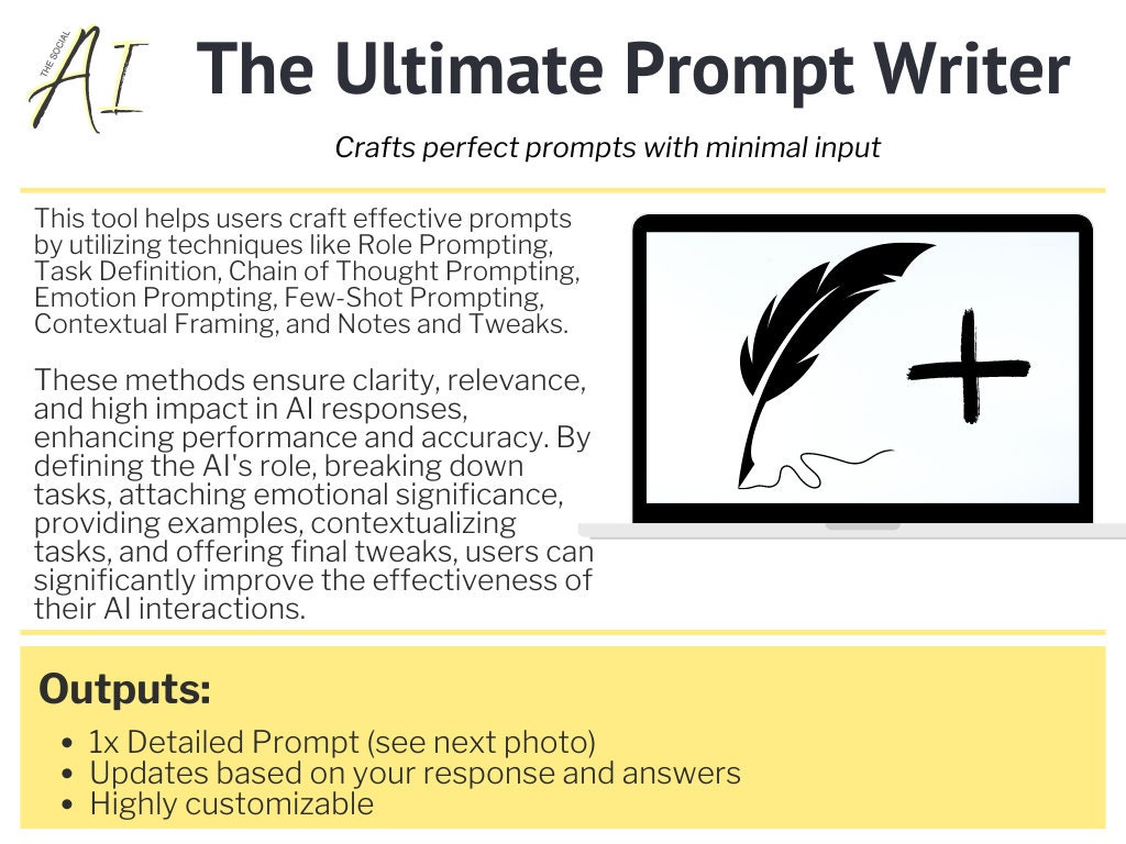Ultimate AI Prompt Writer Tool for Crafting Perfect Chatgpt Prompts AI ...