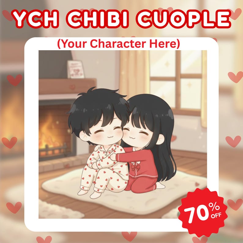 Custom Chibi Couple Illustration | Valentine Anime Portrait - Etsy UK