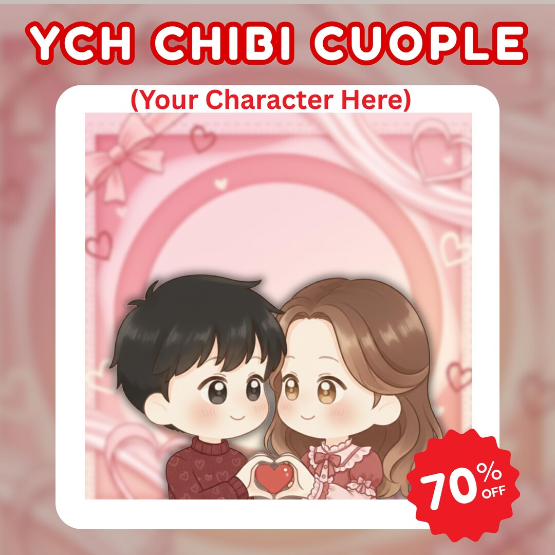 Custom Chibi Couple Illustration | Valentine Anime Portrait - Etsy UK