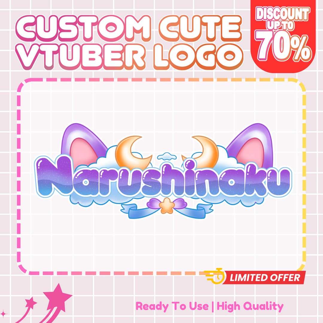 CUSTOM Vtuber Logo, Giftuber Logo, Vtuber Logo Text, Cute Vtuber Logo, Pngtuber Logo, Chibi ...