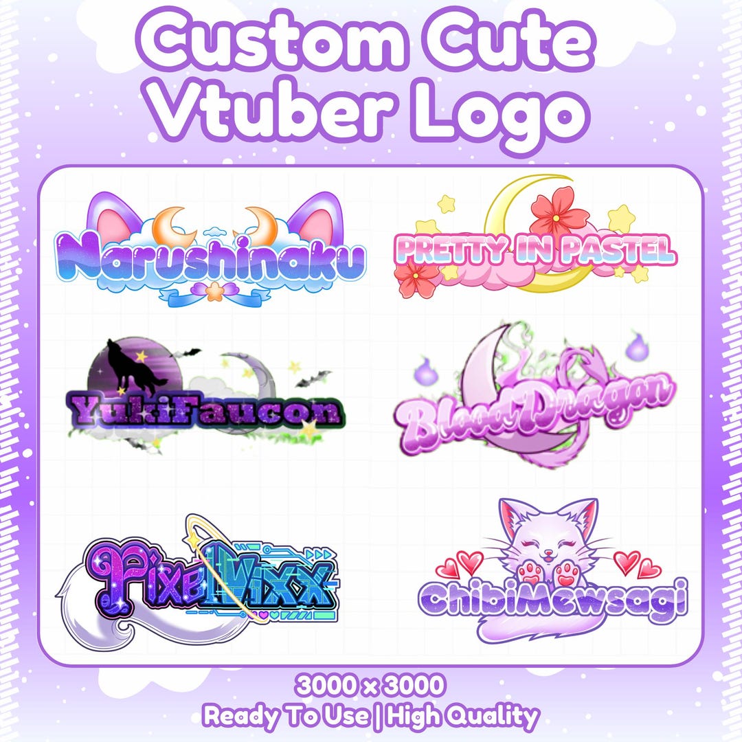 Custom Cute Vtuber Logo Vtuber Logo, Custom Vtuber Logo Commission ...
