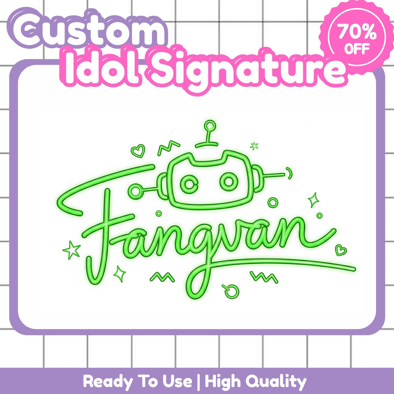 Custom Vtuber Idol Signature Logo | Handwritten Name, Icon (PNG ...