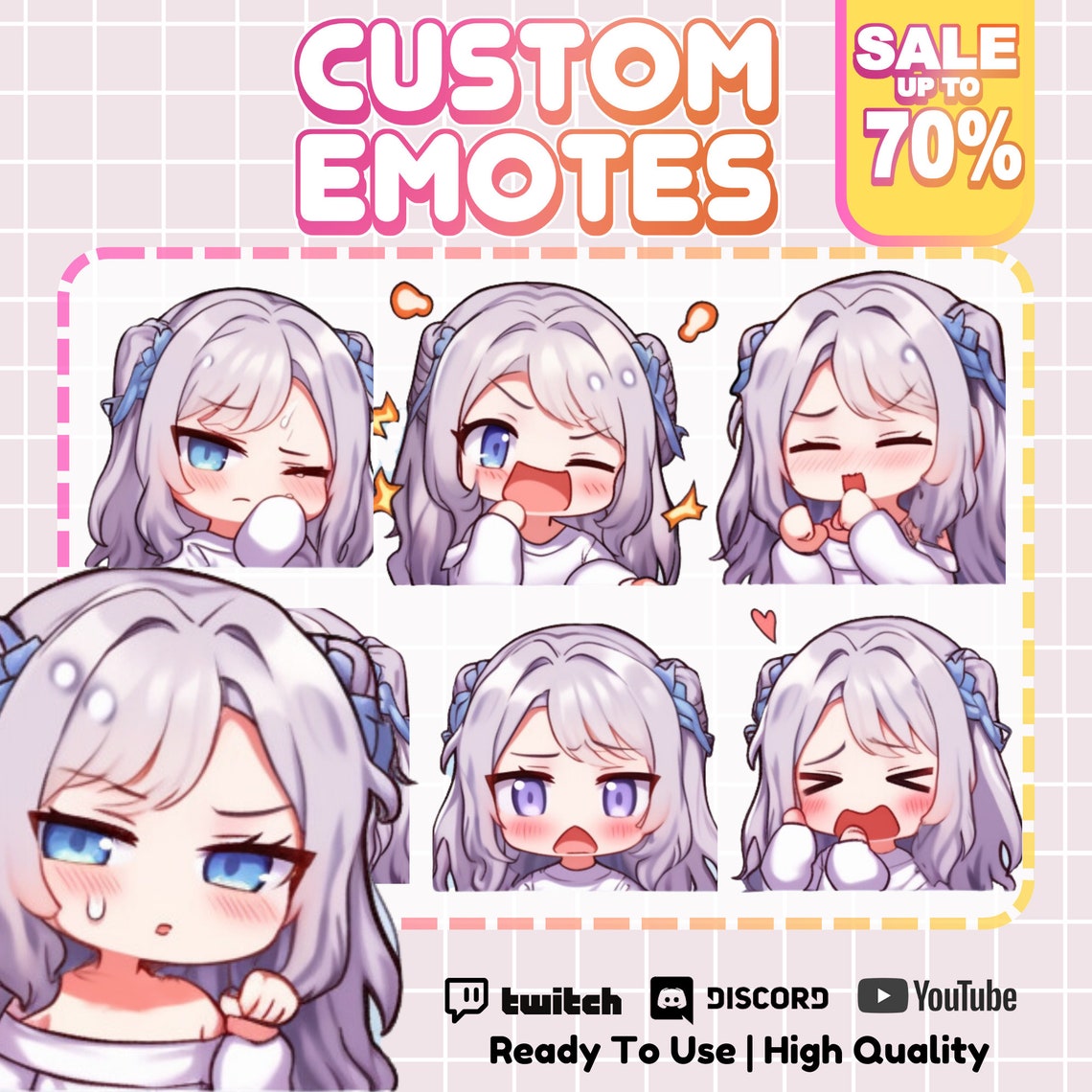 Custom Twicth Emotes, Kick Emotes, Pet Emotes, Anime Emote, Chibi Emote ...