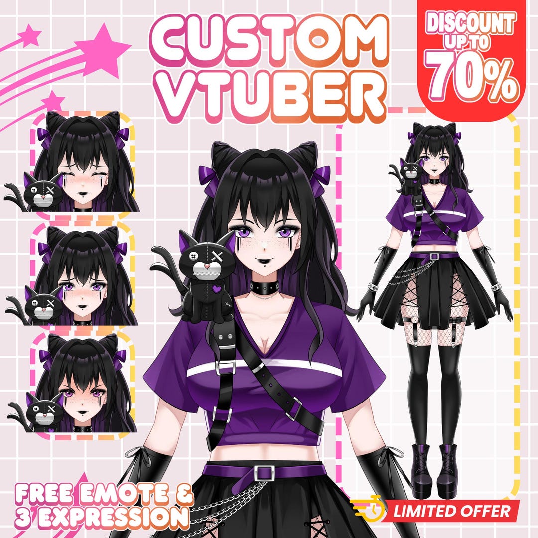 Custom Vtuber Live2d Model Commission, Vtuber Design, Character Design ...