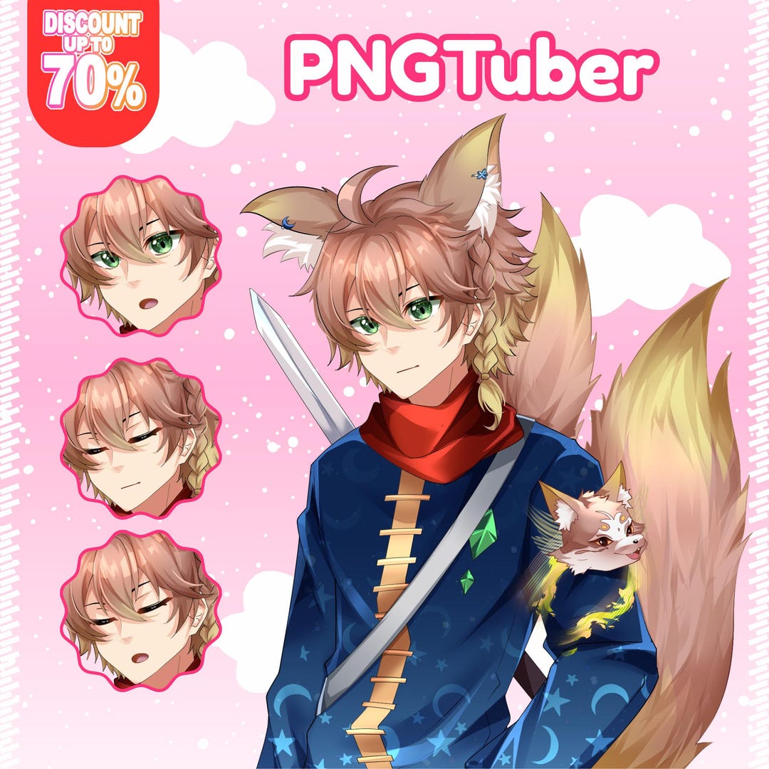 Custom Pngtuber, Pngtuber Character, Pngtuber Commission, Live2d Model ...