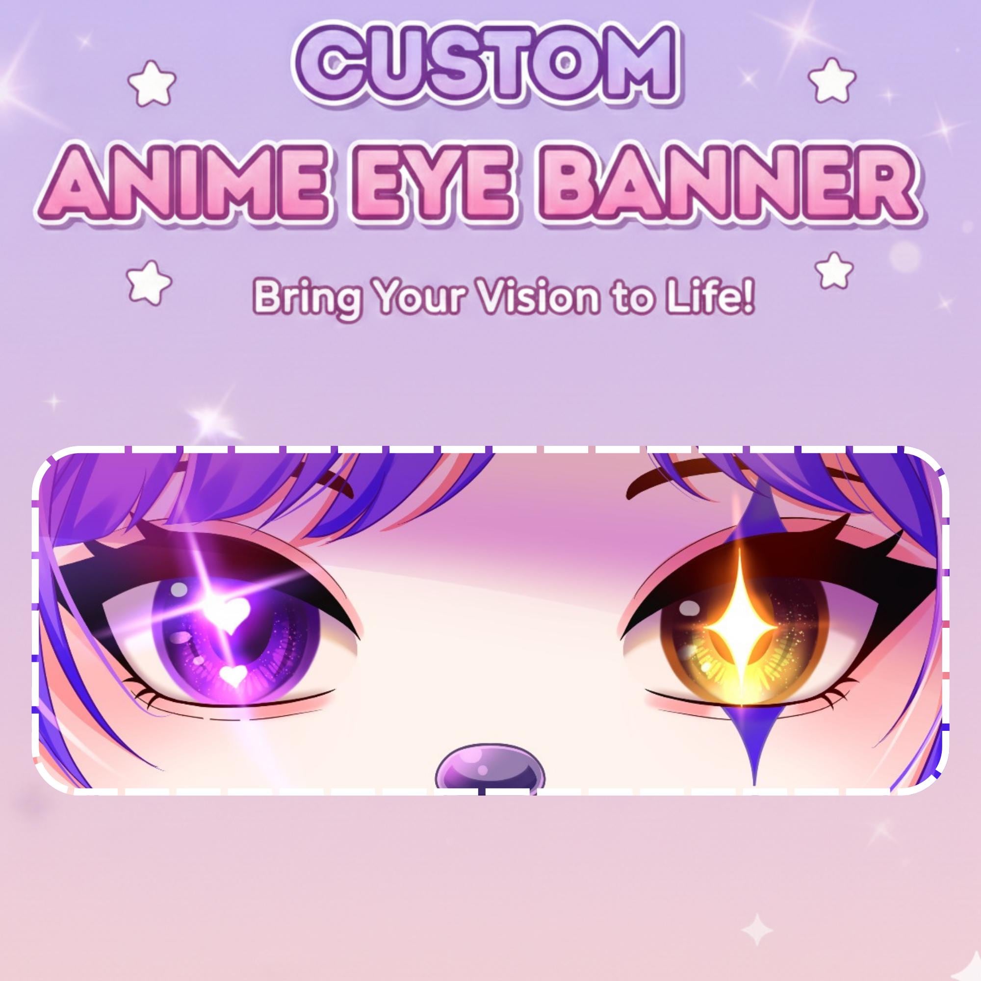 Custom Anime Eyes Banner: Twitch, Youtube, Discord Vtuber Design - Etsy