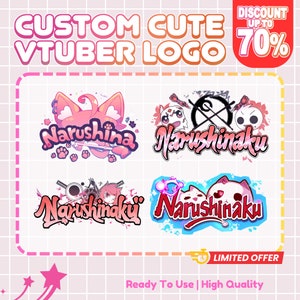 CUSTOM Vtuber Logo, Giftuber Logo, Vtuber Logo Text, Cute Vtuber Logo ...