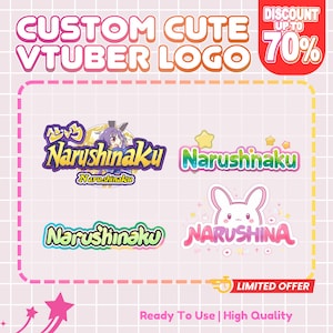 CUSTOM Vtuber Logo, Giftuber Logo, Vtuber Logo Text, Cute Vtuber Logo ...