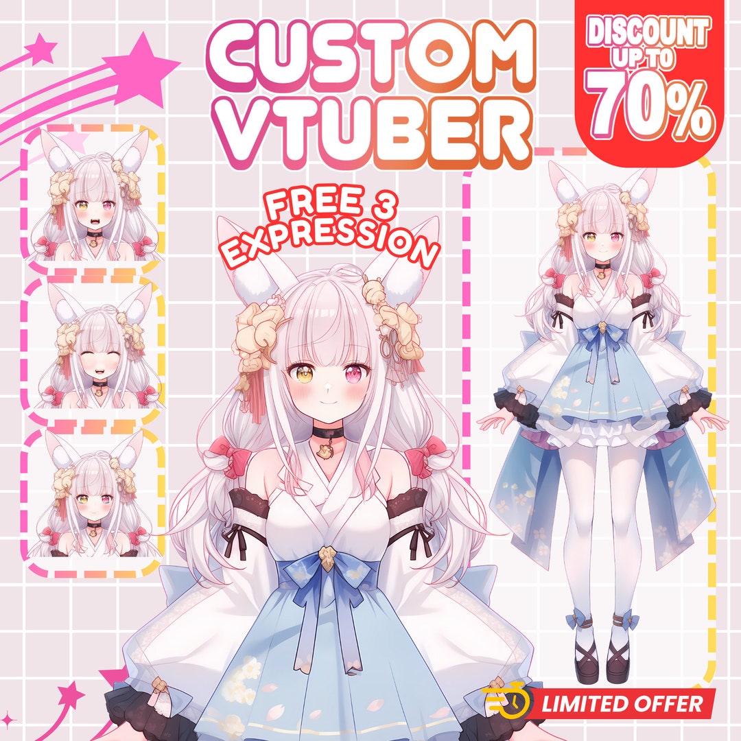 CUSTOM Vtuber Model for Stream Twitch, Live 2D Vtuber Model, Vtuber ...
