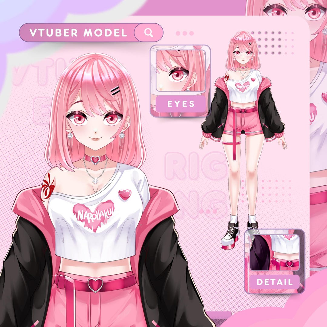 Custom Vtuber Model, Custom Live2d Vtuber, Vtuber Design, 2D Vtuber ...