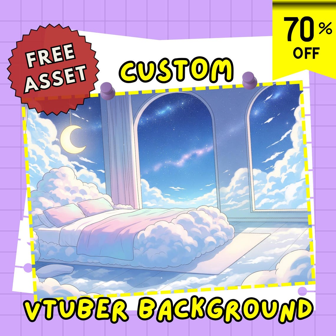 Custom Vtuber Background | Aesthetic Room for Streamers | Personalized ...