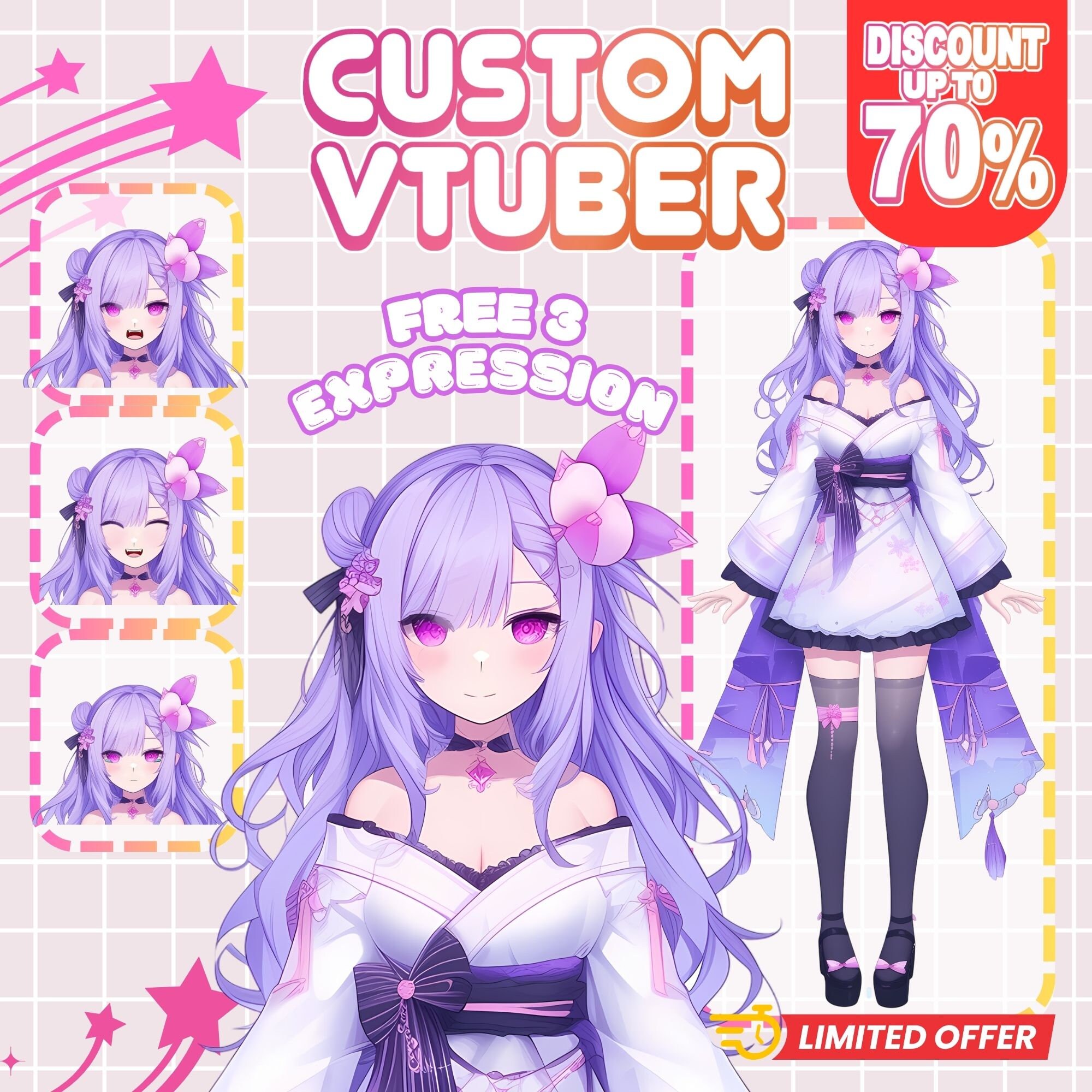 CUSTOM VTUBER LIVE2D Model, Vtuber Model, Vtuber Commision, Vtuber ...