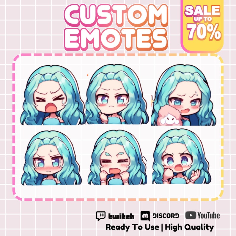 Custom Twicth Emotes, Kick Emotes, Pet Emotes, Anime Emote, Chibi Emote ...