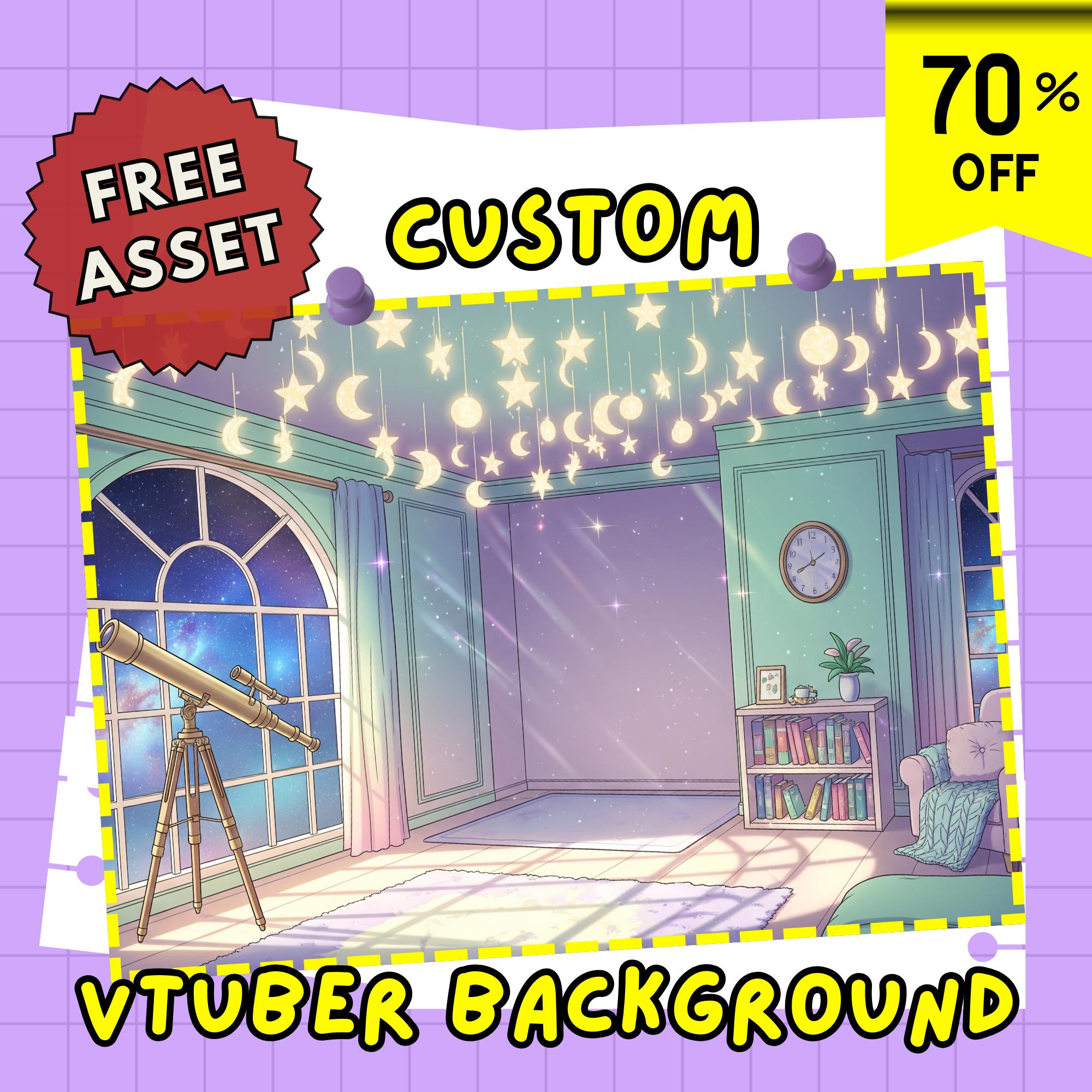 Custom Vtuber Background | Aesthetic Room for Streamers | Personalized ...