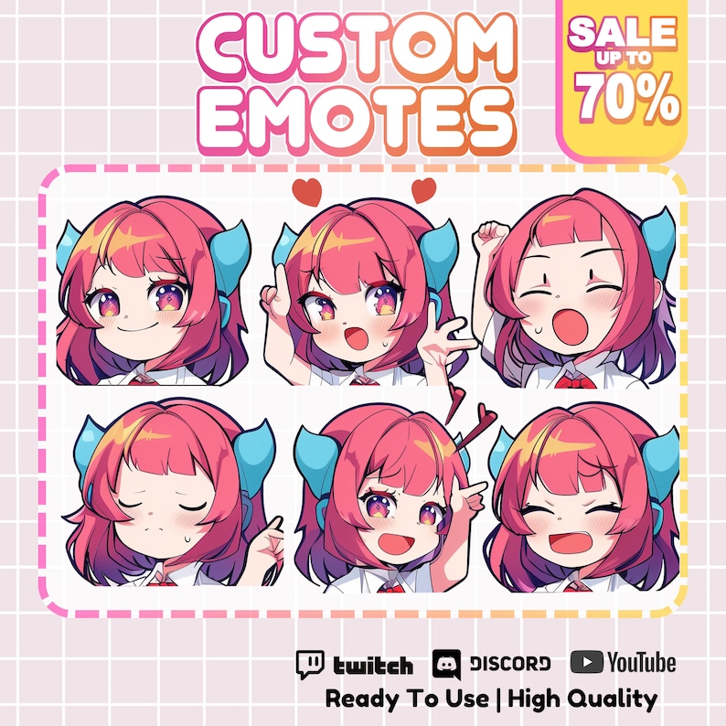 Custom Twicth Emotes, Kick Emotes, Pet Emotes, Anime Emote, Chibi Emote ...