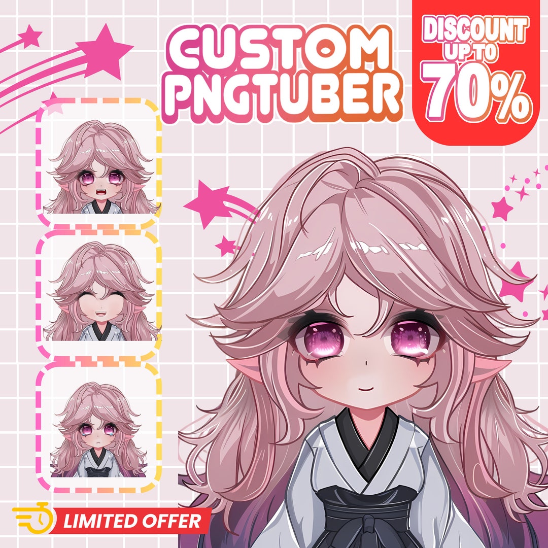 CUSTOM CHIBI PNGTUBER, Pngtuber, Veadotube Pngtuber, Pngtuber Plush ...