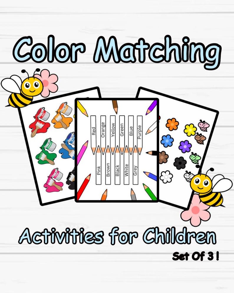 Color Matching Activity | Set of 3 | Learning Activities for Children ...