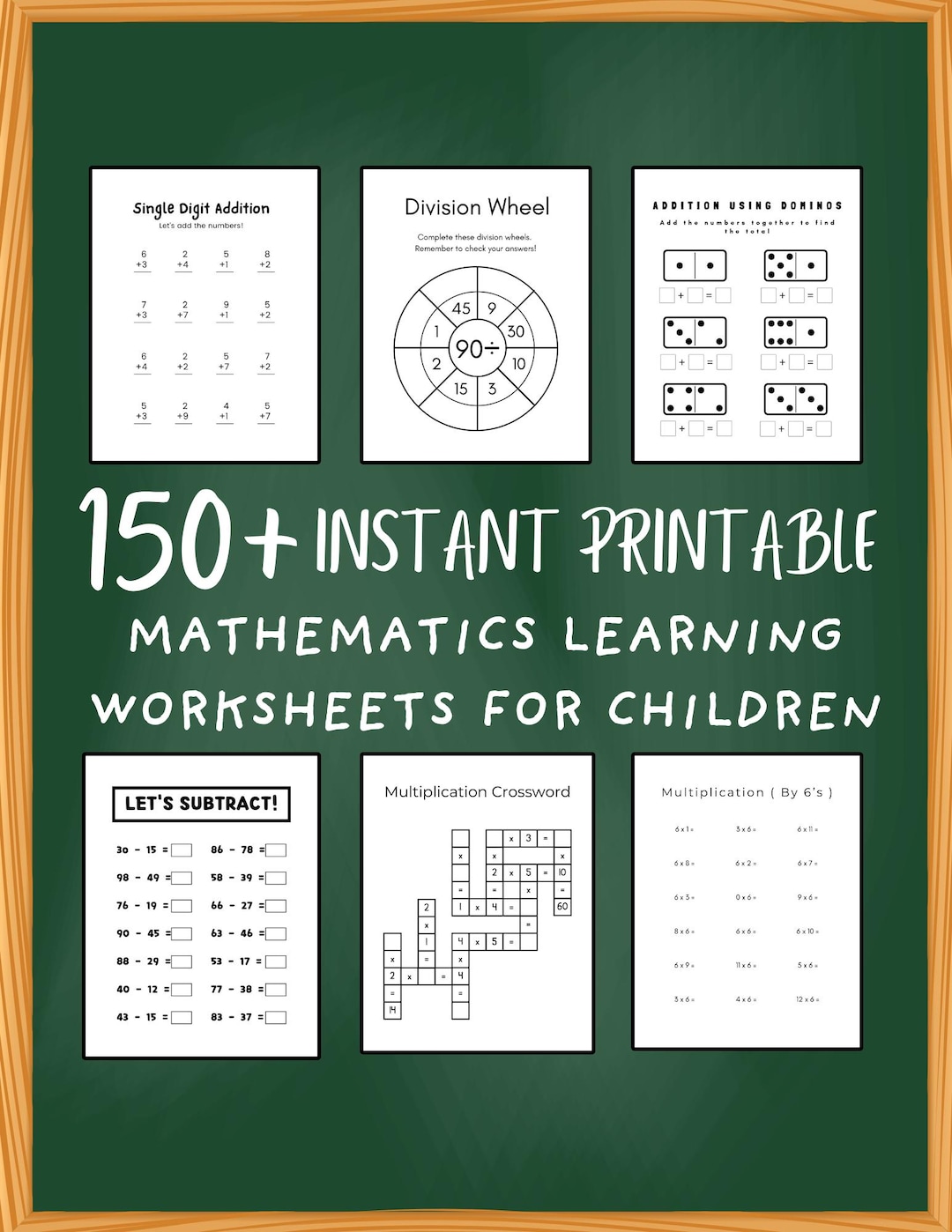 150+ Mathematics Learning Worksheets | Learning Worksheets for Children ...