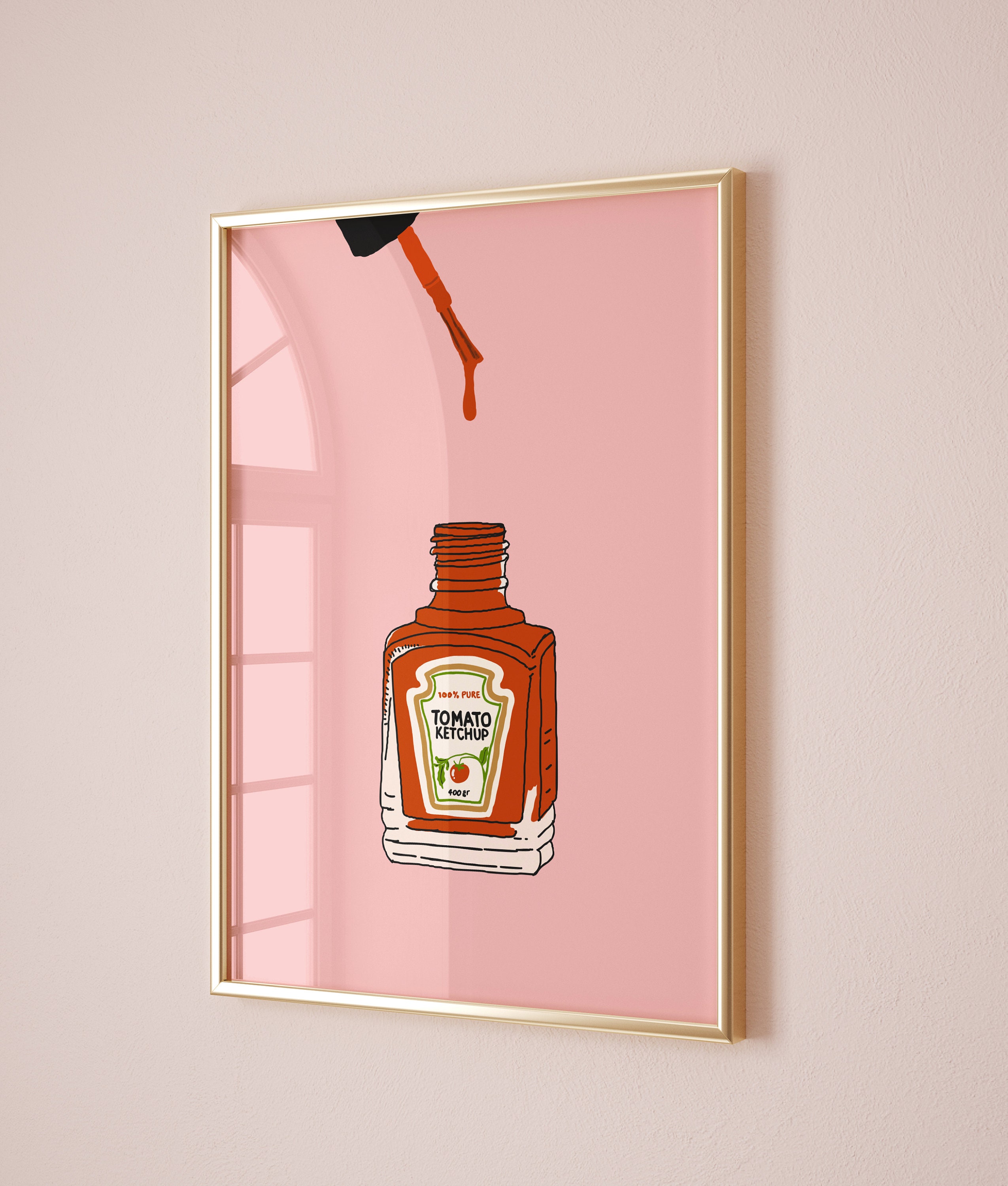 Ketchup Poster Coquette Room Decor Retro Trendy Wall Art Digital ...