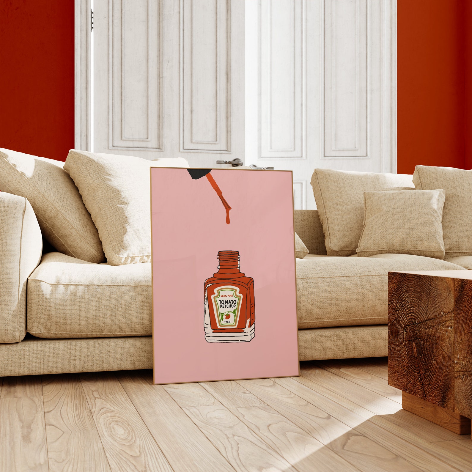 Ketchup Poster Coquette Room Decor Retro Trendy Wall Art Digital ...